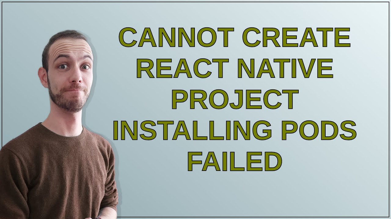 Cannot create react native project Installing pods failed