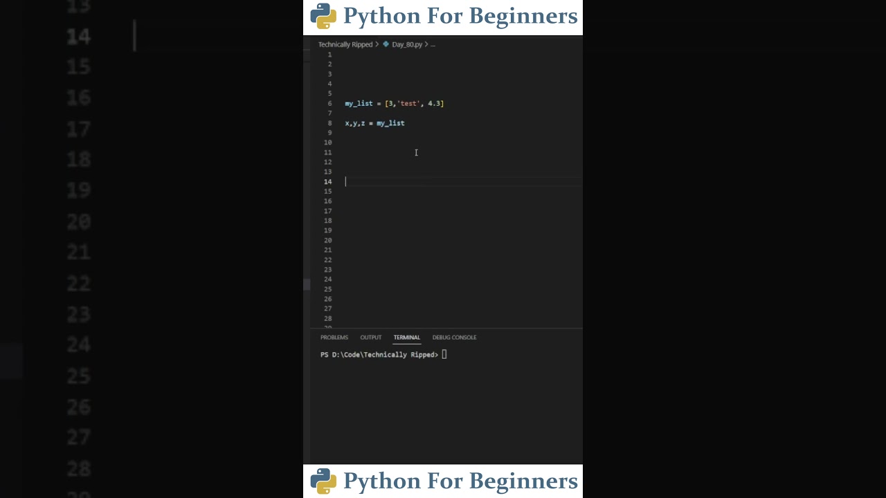 How To Unpack A List Or Tuple | Python For Beginners