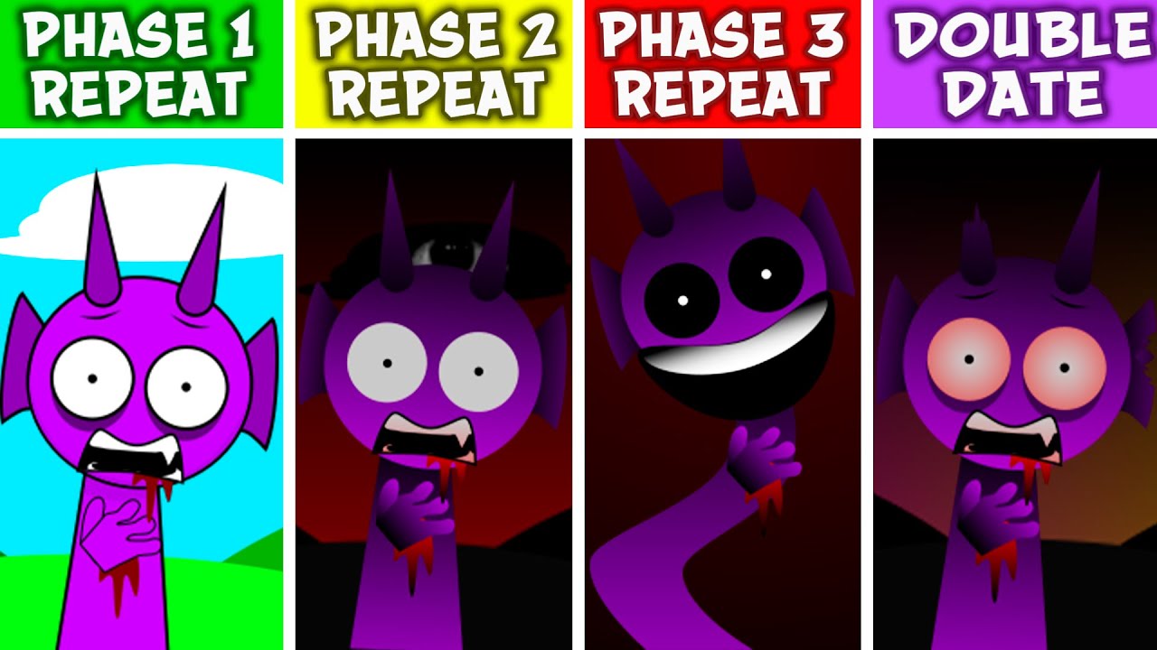 Sprunki PHASE 1, PHASE 2, PHASE 3 But Everyone Is REPEAT After DOUBLE DATE