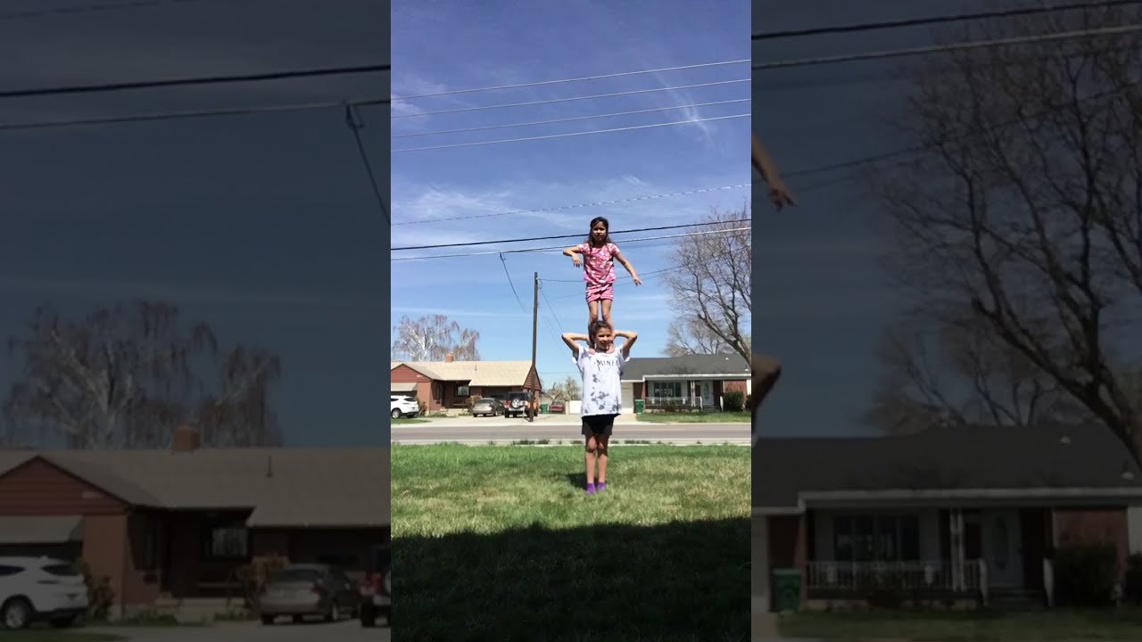 2 person basic cheer stunts!