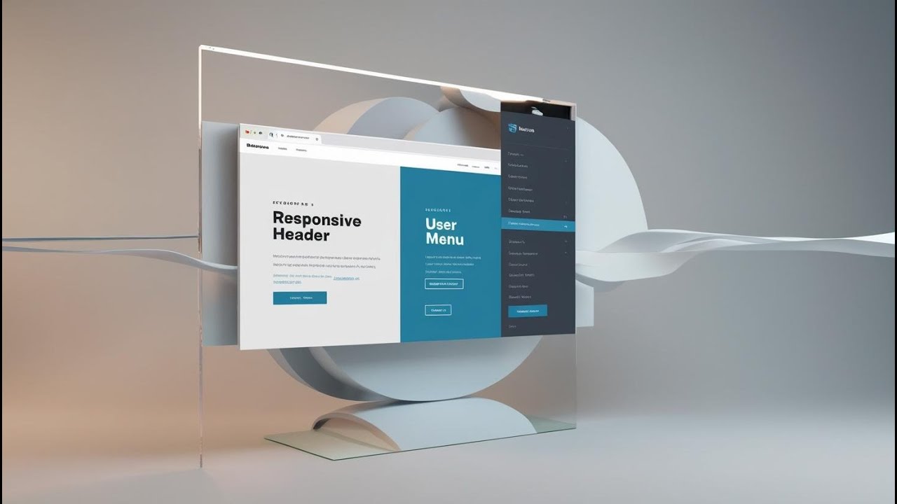 Responsive Header With User Menu Using HTML, CSS and JavaScript