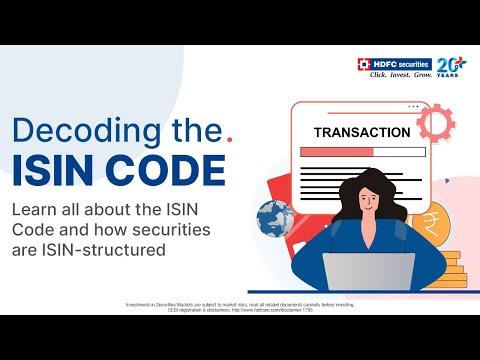 What is ISIN Code? | ISIN code for shares | HDFC securities