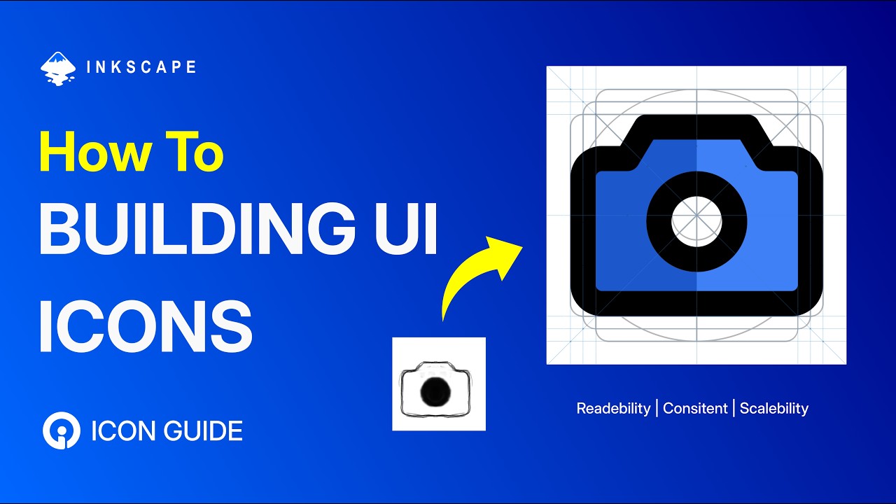 How To Create Camera UI Icon in Inkscape | Clean Vector Workflow