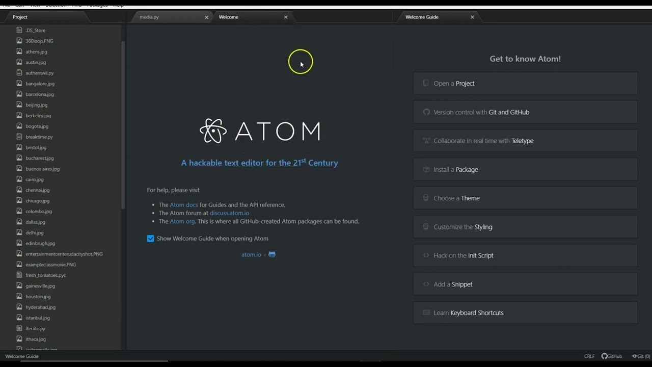 TEXT EDITOR  ATOM INSTALL