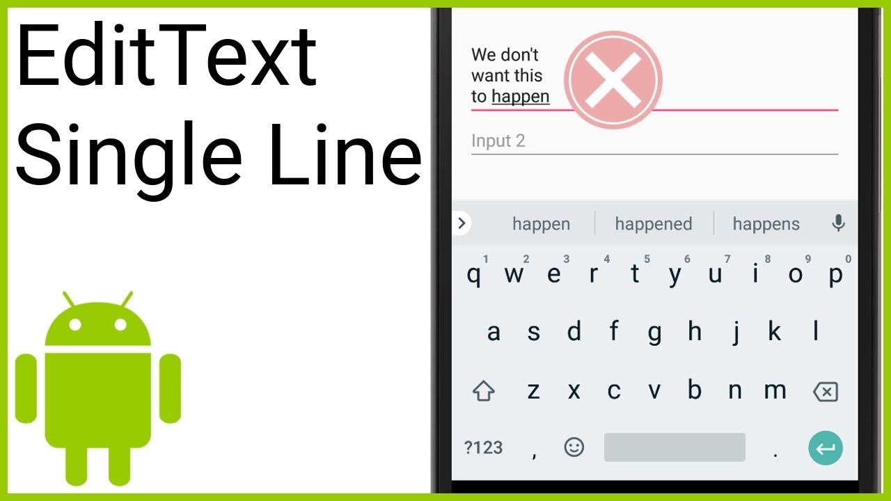 How to Restrict EditText Input to One Line Only - Android Studio Tutorial