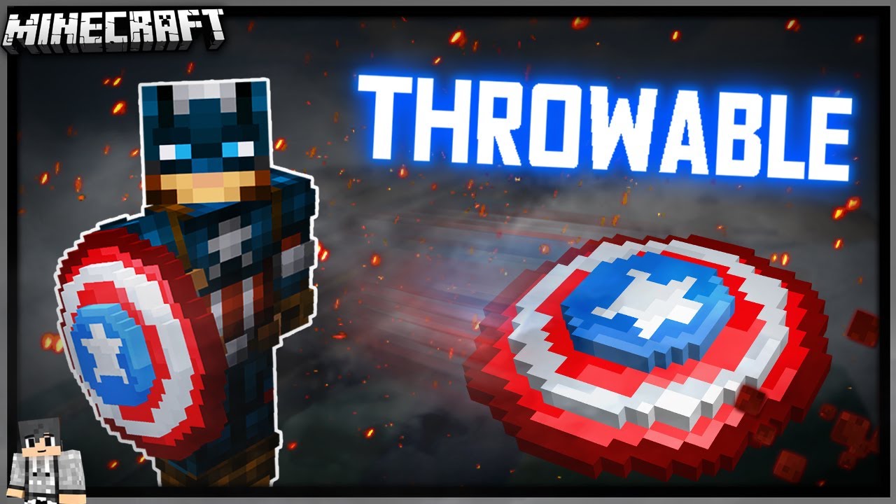 THROWABLE CAPTAIN AMERICA SHIELD DATAPACK [1.16+] Minecraft Data Pack
