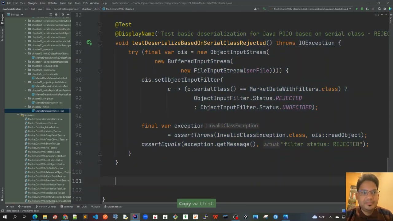 57 - Java Serialization using ObjectInputFilter as REJECTED - Code Demo 3