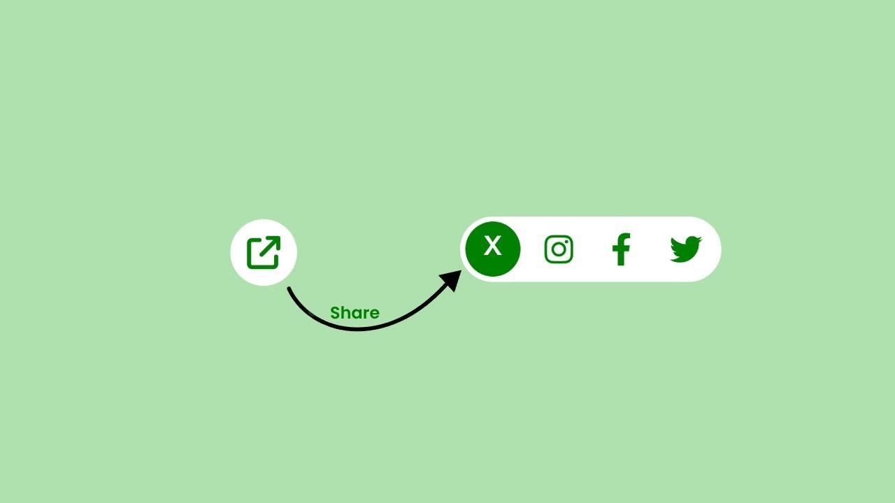 Animated Share Button Design Using Html Css And Javascript