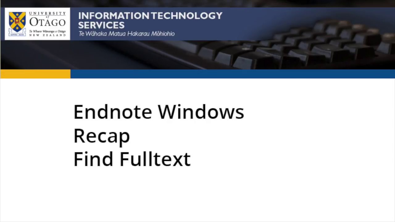 Using Endnote to search for PDFs on Windows