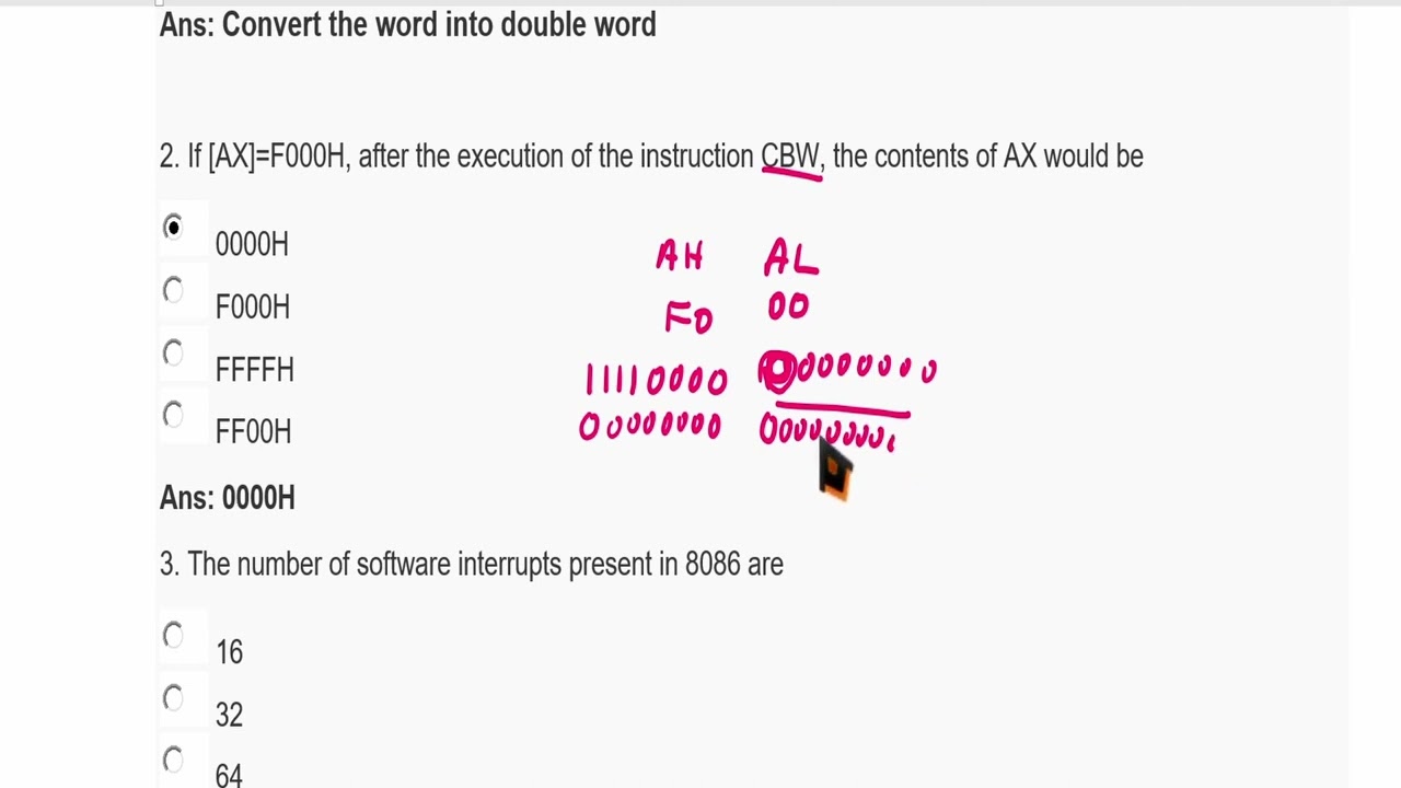 4 | 8086 | Microprocessor | MCQs with Answers | Microprocessors and Interfacing | Assignment-4