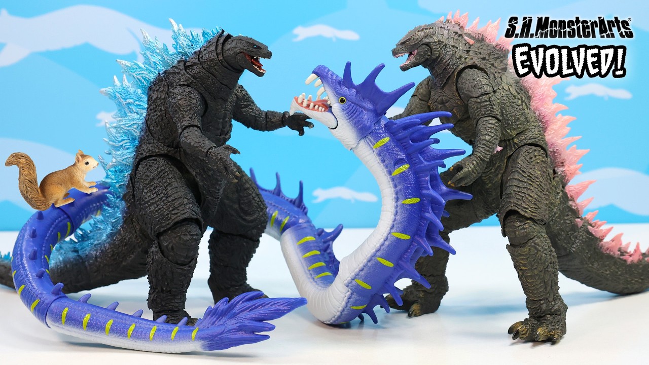 Godzilla X Kong EVOLVED S.H. MonsterArts Figure Review DrownViper City Attack!
