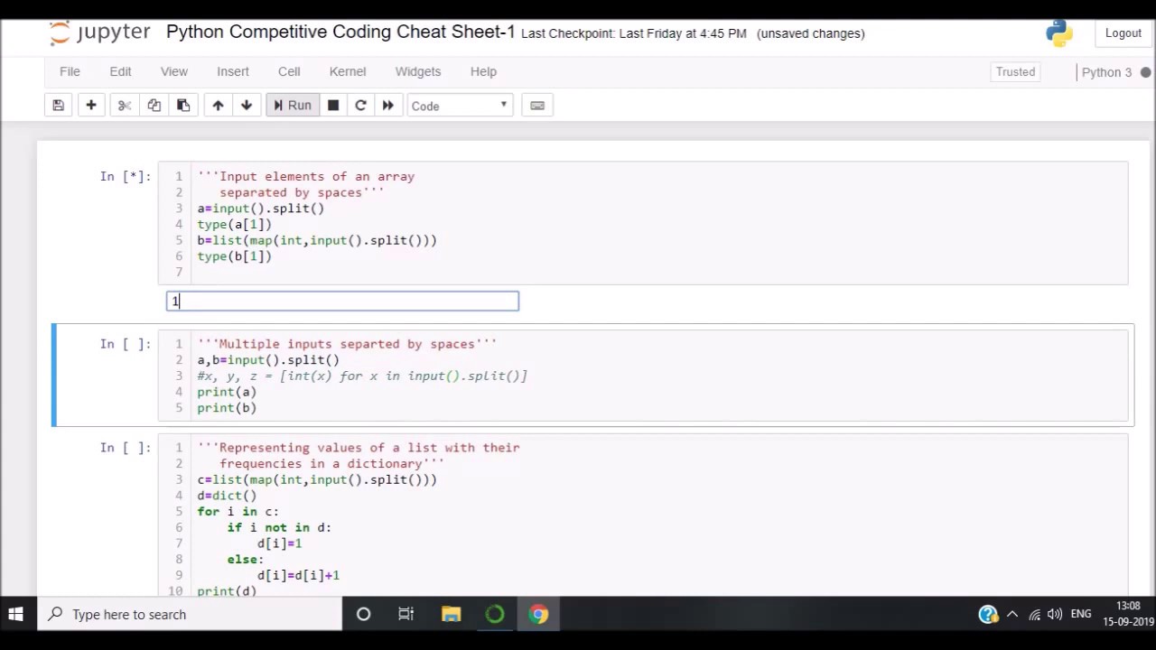 Input with spaces: Competitive Coding with Python