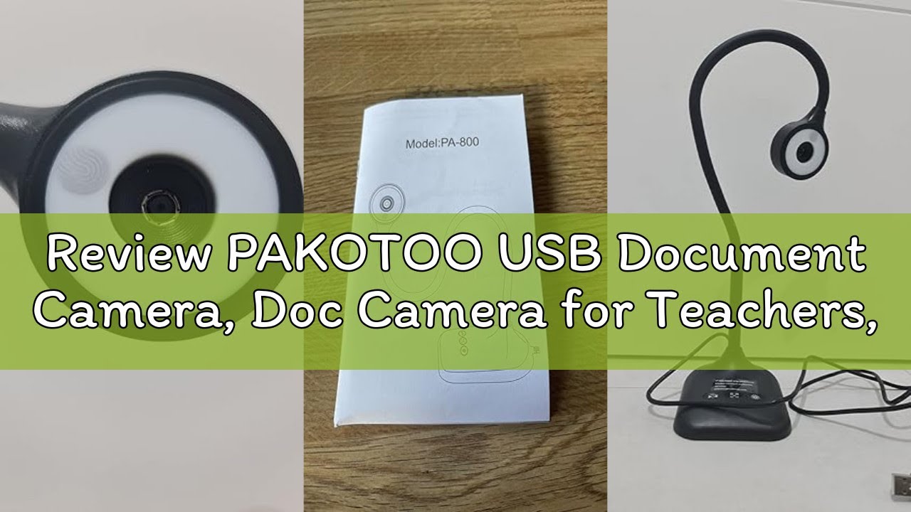 Review PAKOTOO USB Document Camera, Doc Camera for Teachers, Webcam for Classroom with A3 Format, 3-
