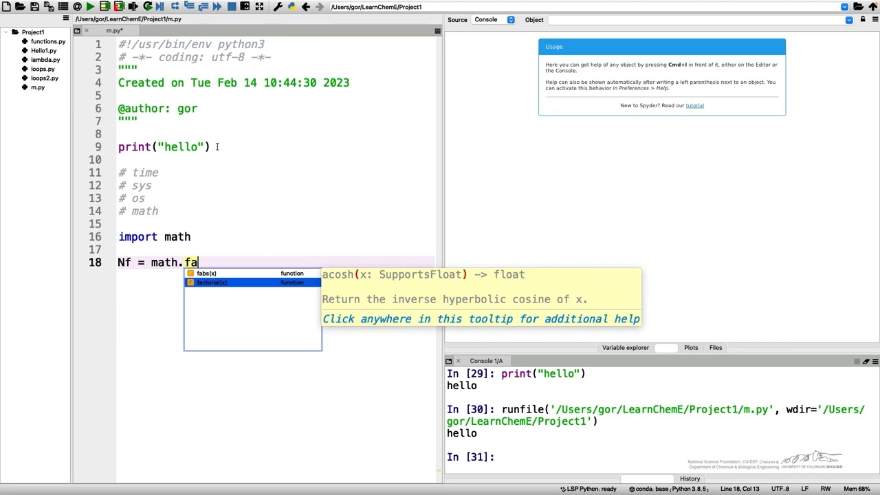 Python Lecture 15: Math Module