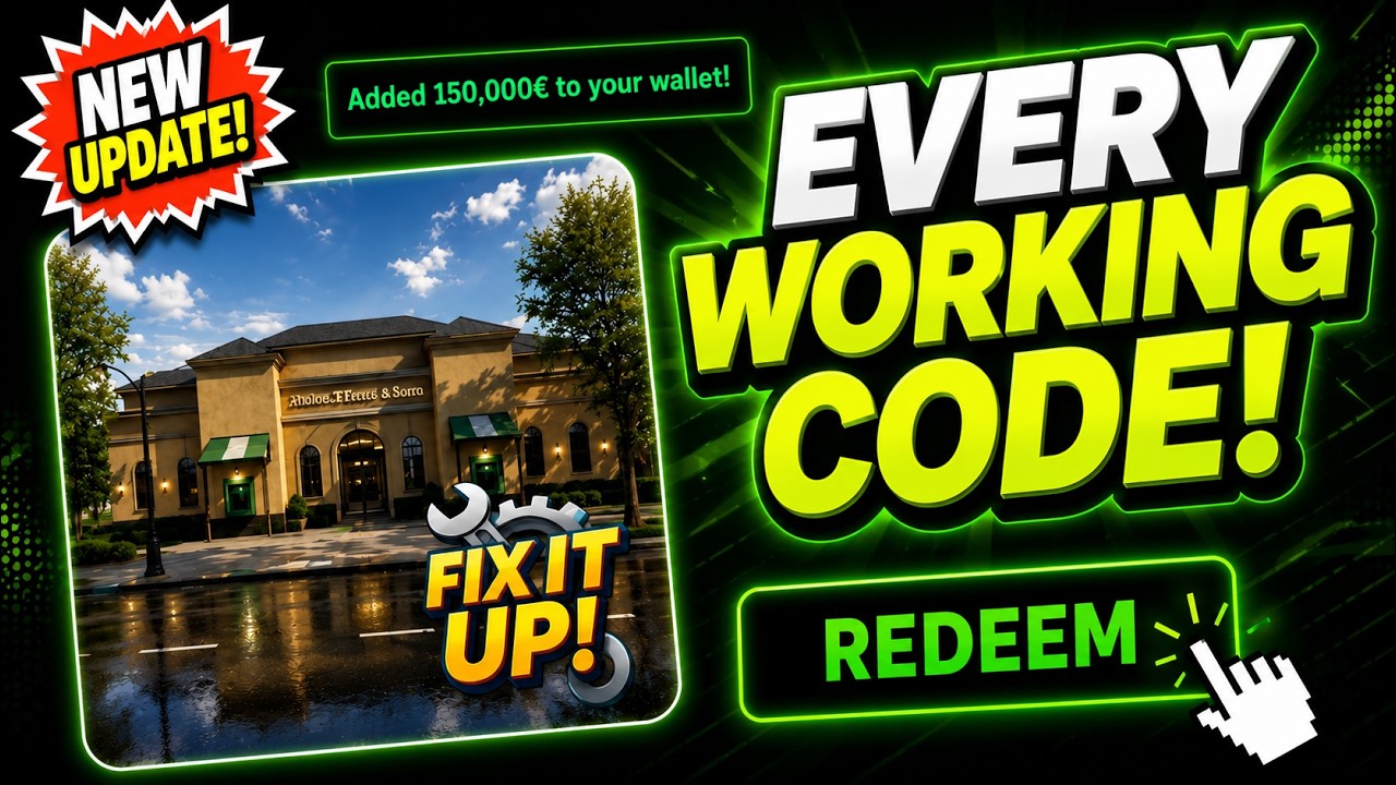 ⚠️EVERY WORKING! [CODE]⚠️ FIX IT UP ROBLOX CODES MAY 2026 - FIX IT UP CODES- FREE REWARDS!