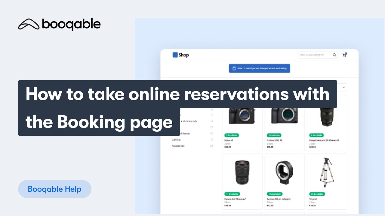 How to take online reservations with the Booking page