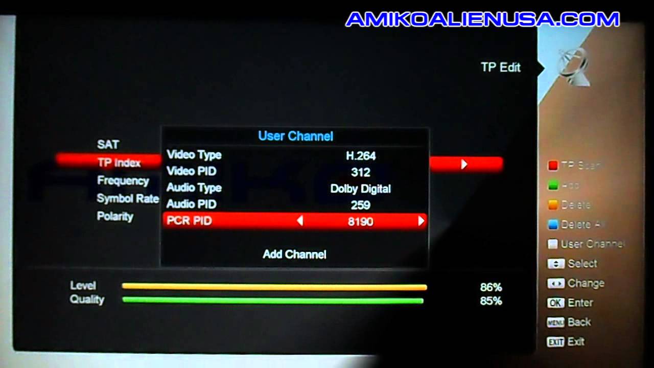Amiko Mini HD SE Manual PID and Channel Rename Guide
