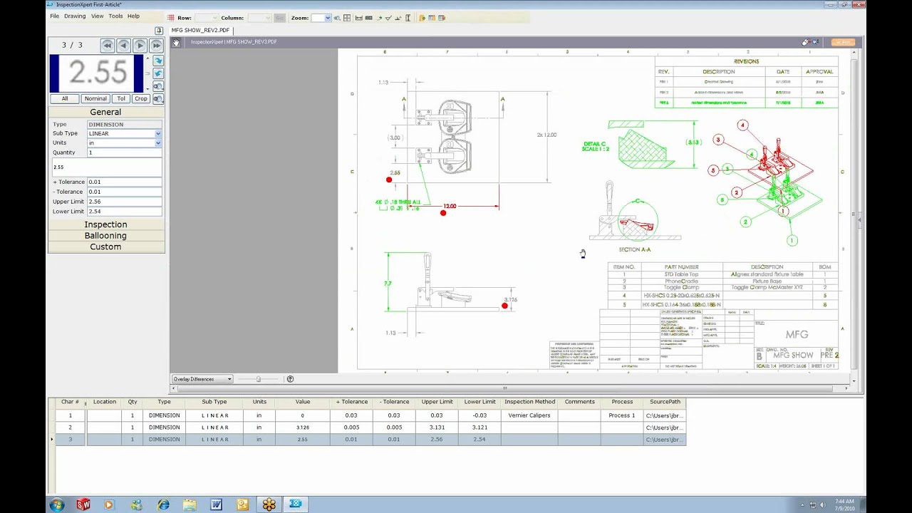 Create Inspection Reports from PDF Drawings with InspectionXpert