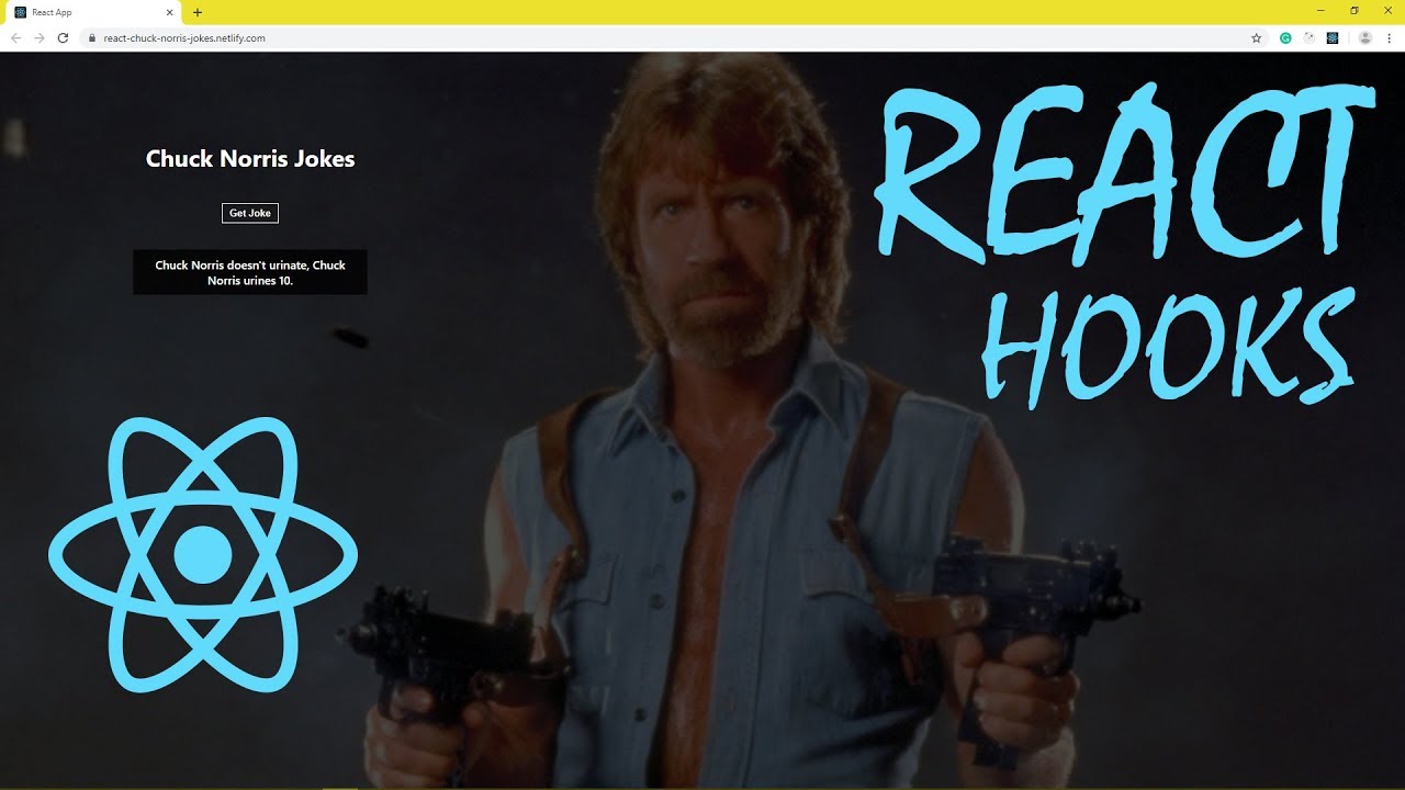 React Hooks App -  Chuck Norris Jokes - GitHub - Netlify