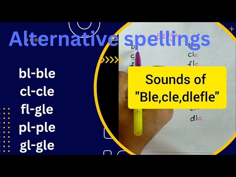 Alternative spellings/bl-ble,cl-cle,pl-ple #levelupphonics