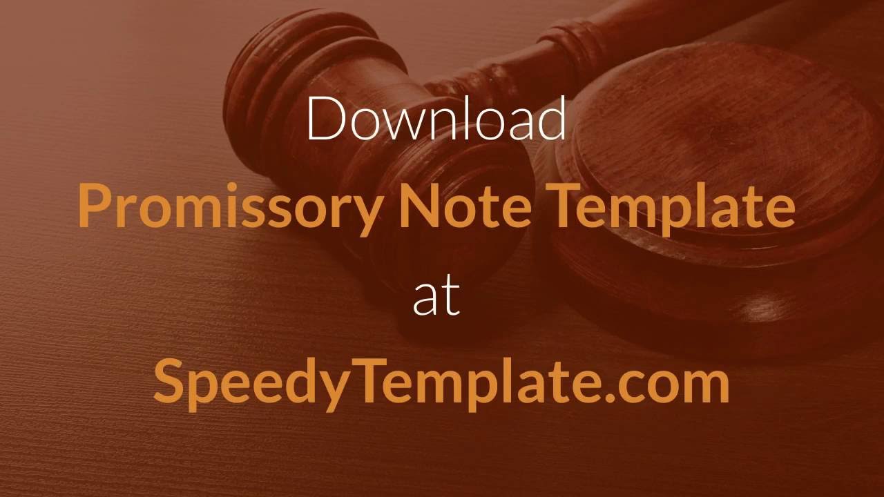 Promissory Note Template - How to Write a Promissory Note?