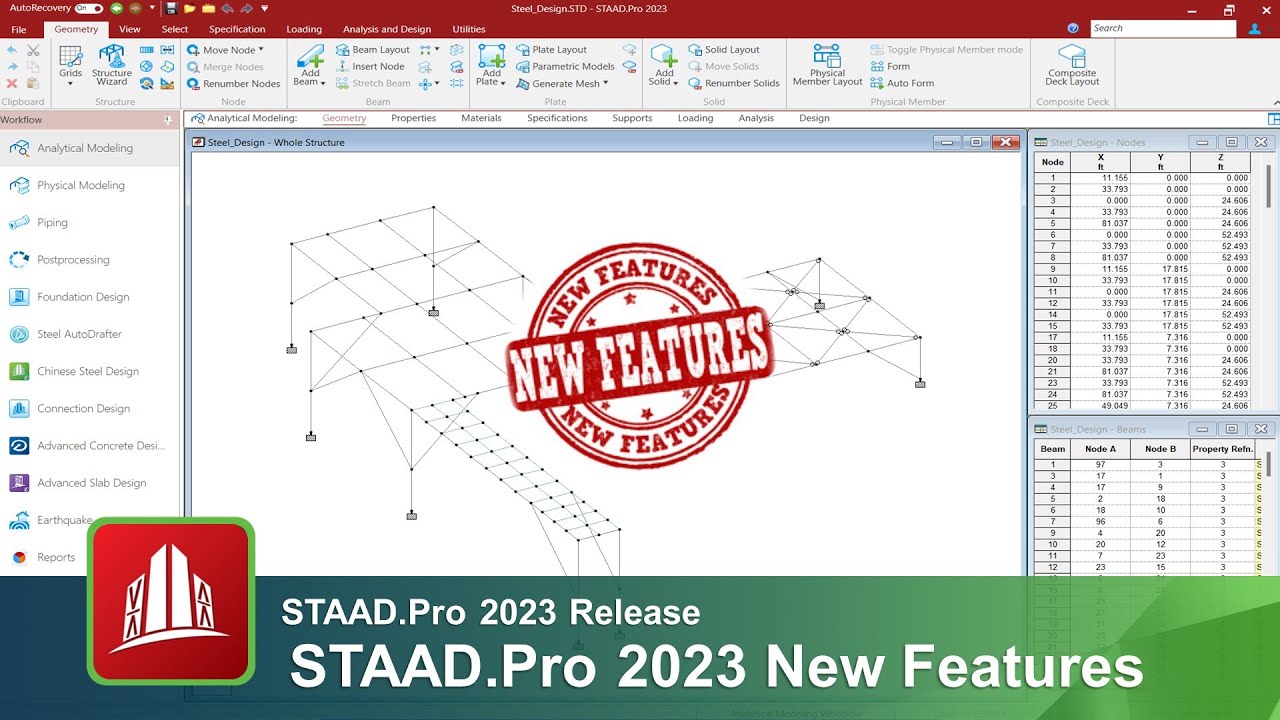 STAAD.Pro 2023 - New Release
