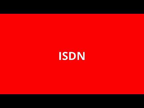 what is the meaning of ISDN.