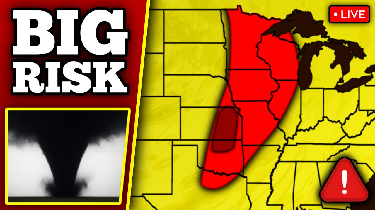 🔴 BREAKING LARGE TORNADO ON THE GROUND - Large Tornadoes Possible With LIVE Storm Chasers...
