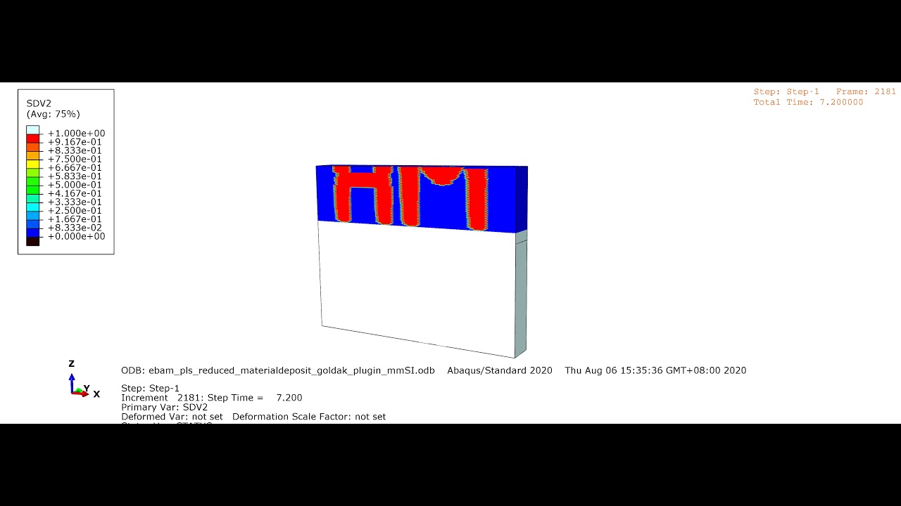 Additive manufacturing process simulation with Abaqus.