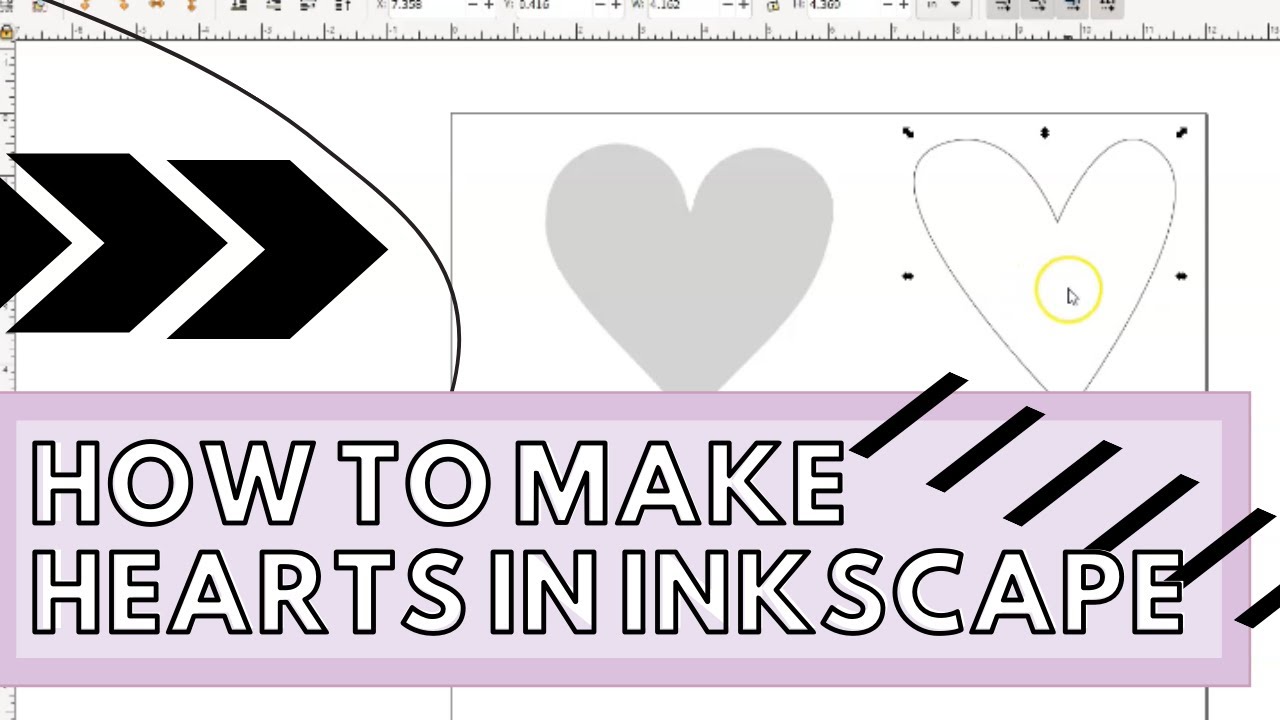 Inkscape Tutorial | Drawing Hearts 2 Different Ways