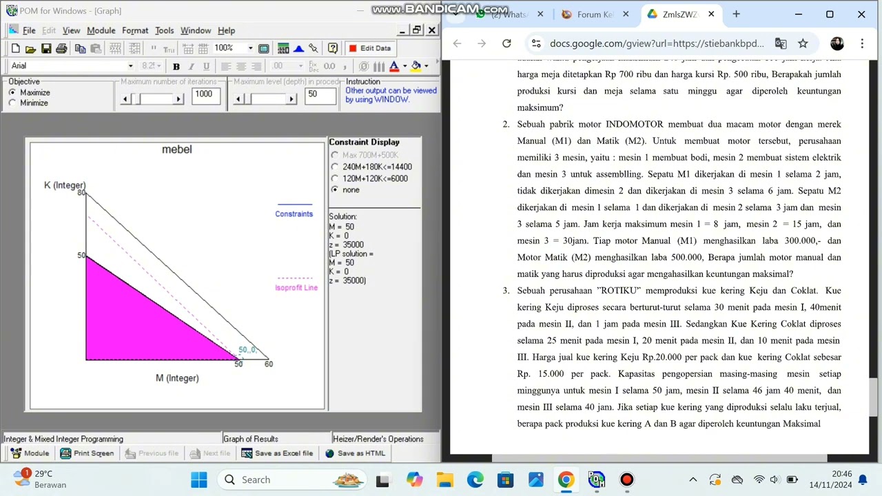 MODUL 3 INTEGER PROGRAMING (SOAL 1-3)