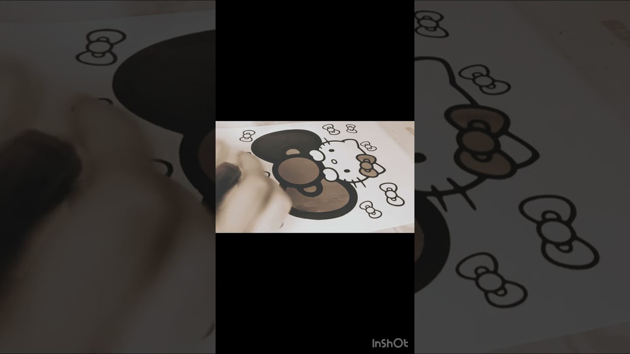 Dream coloring/hello kitty bow drawing🐱