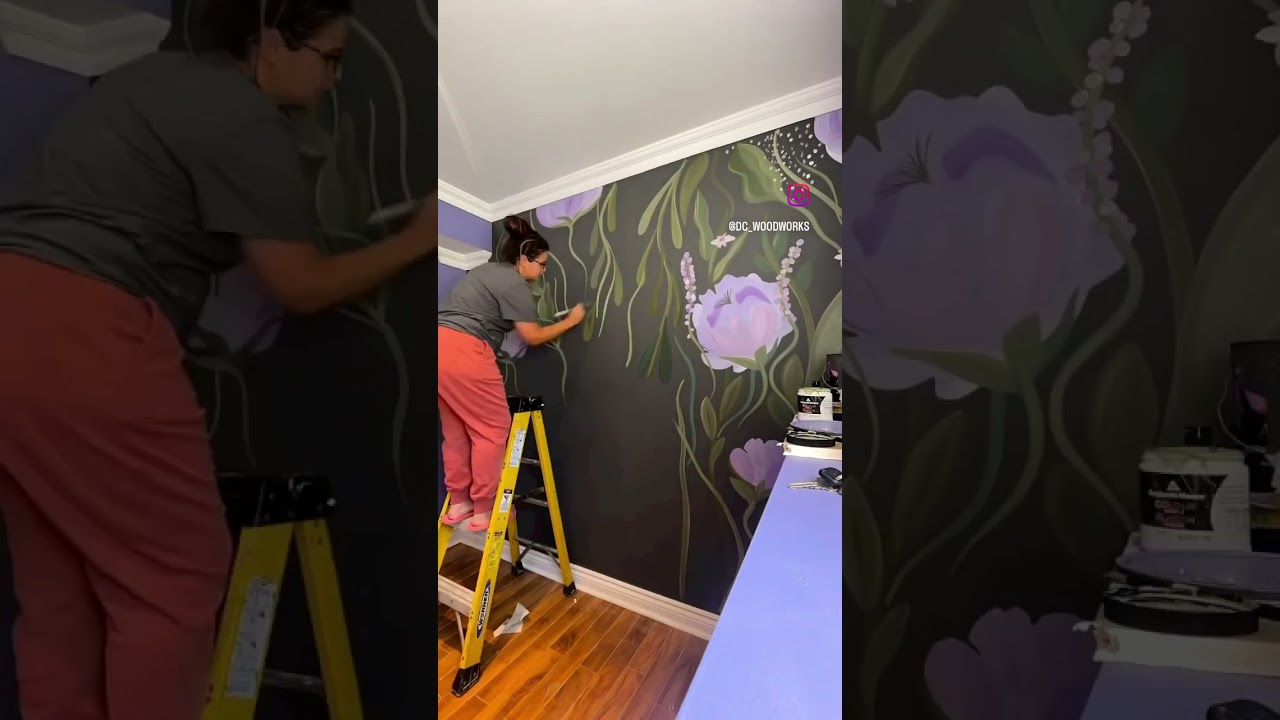 #mural #flowers #flowerpainting #diy #diyproject
