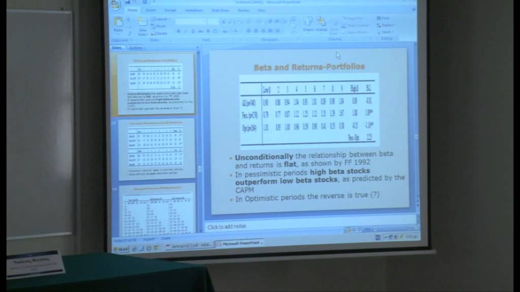 INVESTOR SENTIMENT, BETA AND THE COST OF EQUITY CAPITAL. J. DOUKAS (ΚΕΠΕ 02/08/2014)