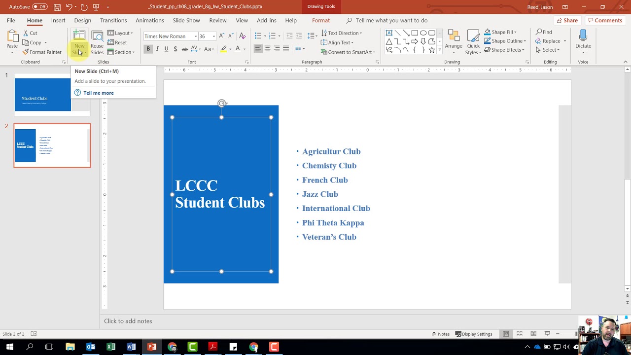 CGS 1570 PowerPoint Chapter 8 Grader Project Walkthrough