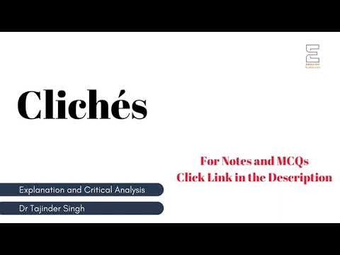 Cliche | Literary Terms | UGC NET NTA TGT PGT English