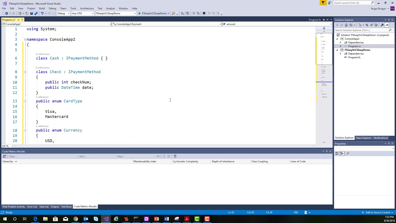 FSharp Types Vs CSharp Types