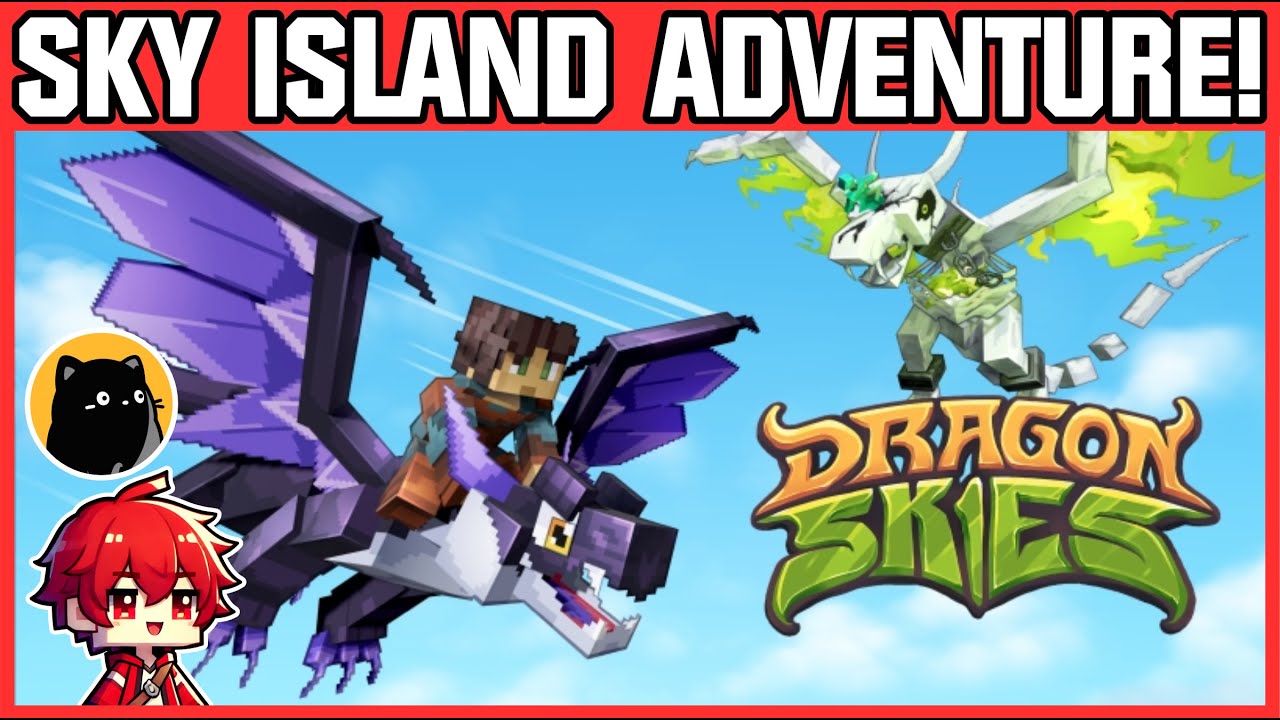 We Tried Out Noxcrew's Dragon Skies Adventure Map!! | Gameplay | Bedrock Marketplace Map