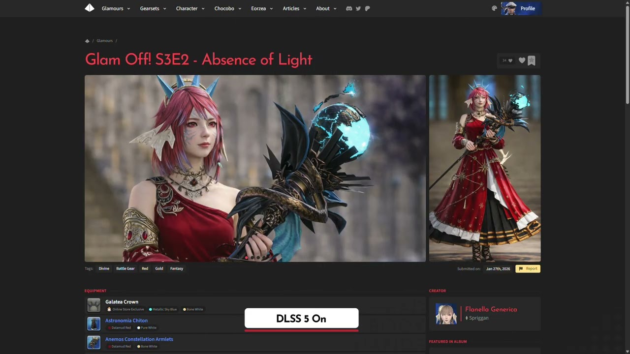 Eorzea Collection DLSS 5 - April Fools 2026