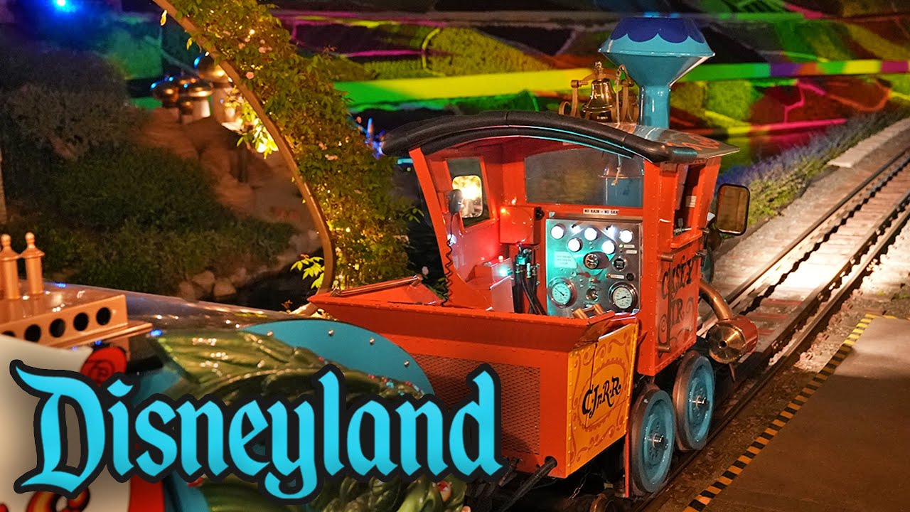 Casey Jr. Circus Train at Night - Disneyland Rides 2023 [4K60 POV]