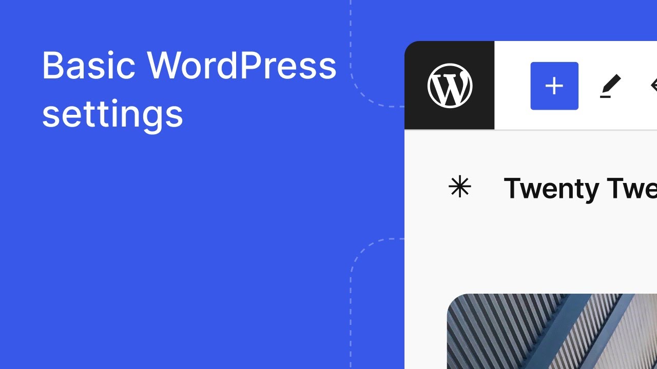 Basic WordPress settings