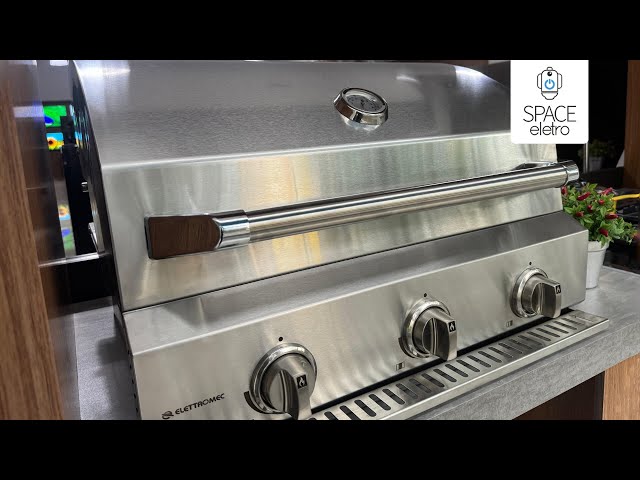 Churrasqueira a Gás Elettromec 65cm com 3 Queimadores - BBQ-3Q-65-XX-NHUB | Space Eletro