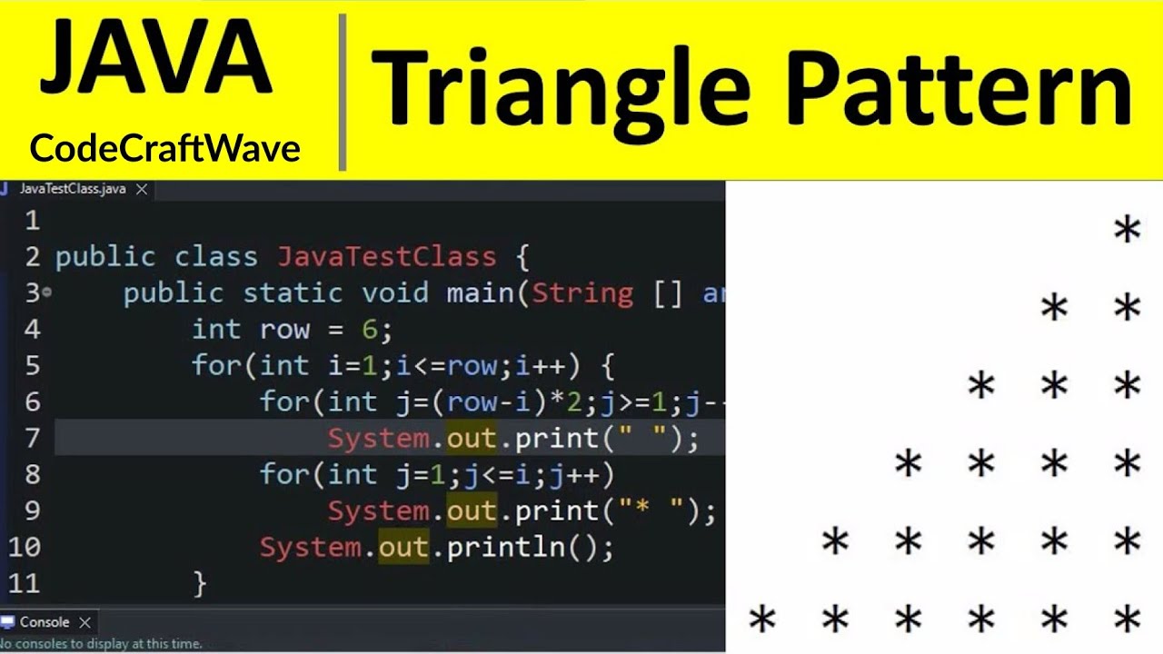 Core Java basic programs , right angle star pattern program