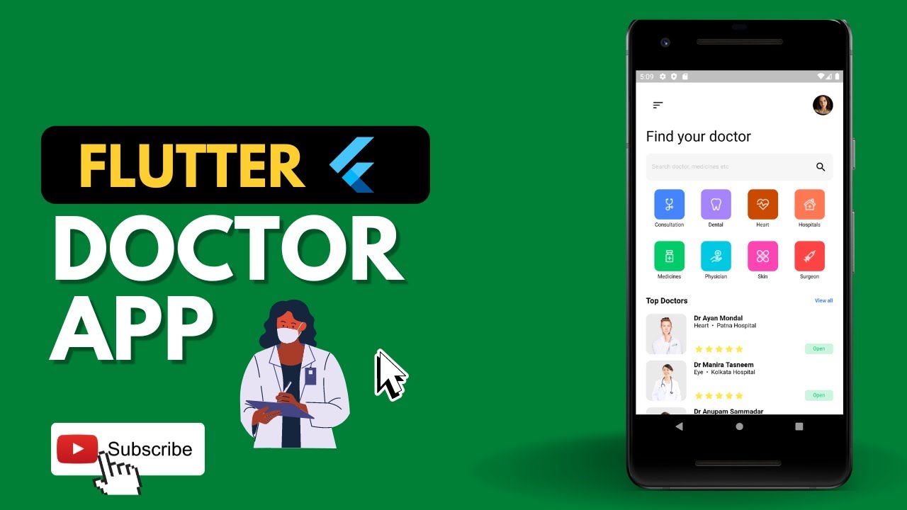 Doctor App UI   Flutter  - Flutter Beginners Tutorial - Speed Code