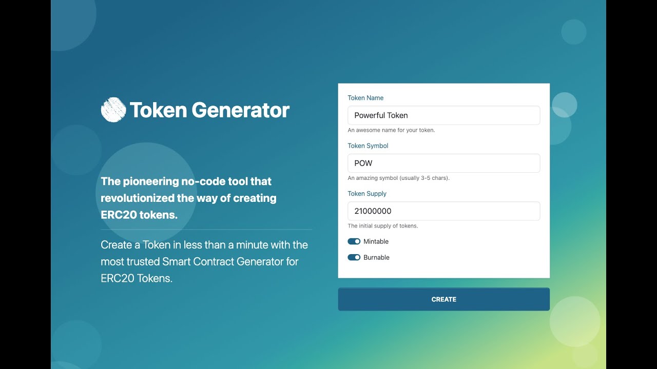 How to create ERC20 Token | No code tool | Token Generator