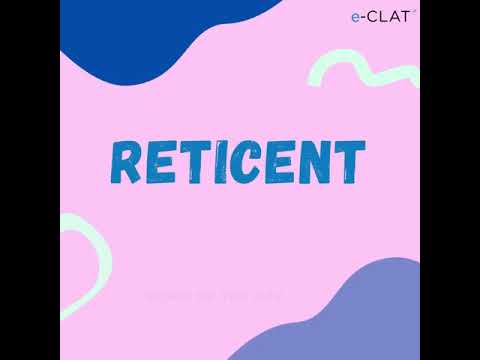 RETICENT | Word meaning | Word of the Day 57