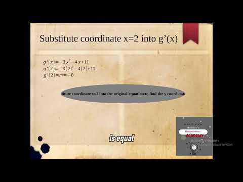 Finding the equation of a tangent to curve