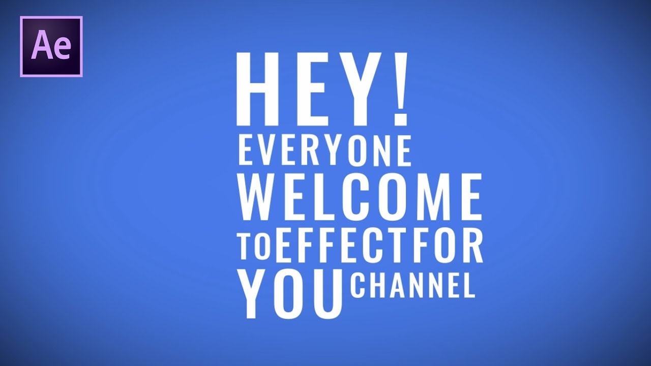 Kinetic Typography tutorial After Effects | Adobe After Effect tutorial | Effect for You
