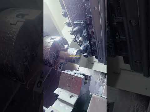 Precision Engineering: CNC Multi-tasking Machine Crafting Mechanical Parts