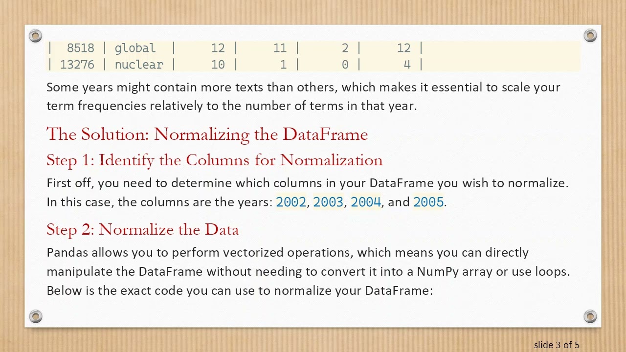How to Normalize Columns in a Pandas DataFrame